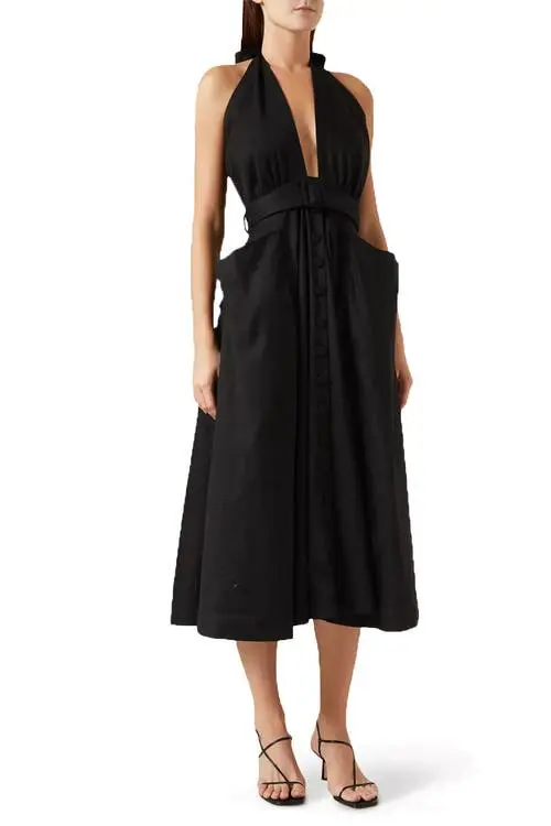 NO PISE LA GRAMA Cotton Halter Dress