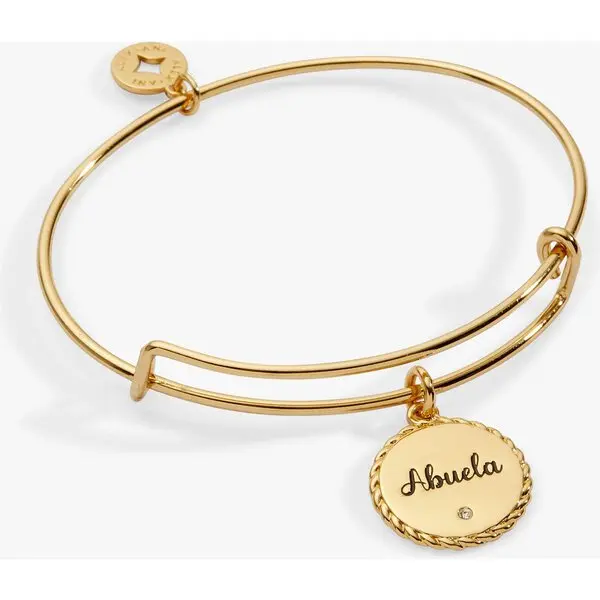 ALEX AND ANI Abuela Charm Bangle Bracelet - Gold