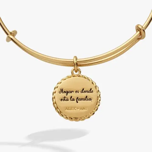 ALEX AND ANI Abuela Charm Bangle Bracelet - Gold
