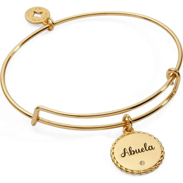 ALEX AND ANI Abuela Charm Bangle Bracelet - Gold
