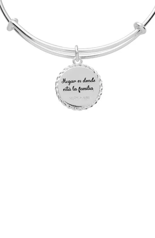 ALEX AND ANI Abuela Charm Bangle Bracelet - Silver