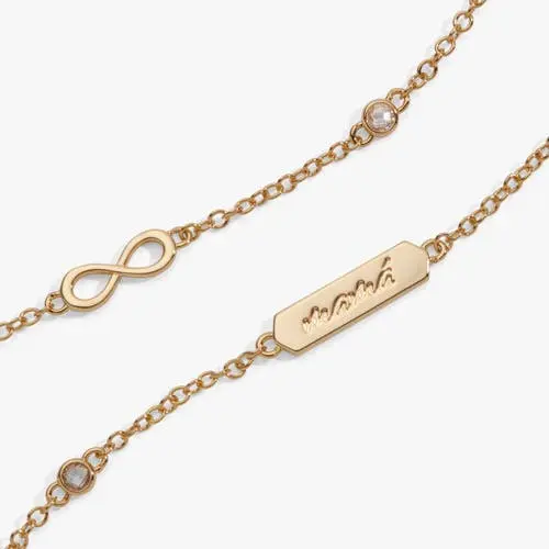 ALEX AND ANI Mamá Infinity Adjustable Chain Bracelet - Gold