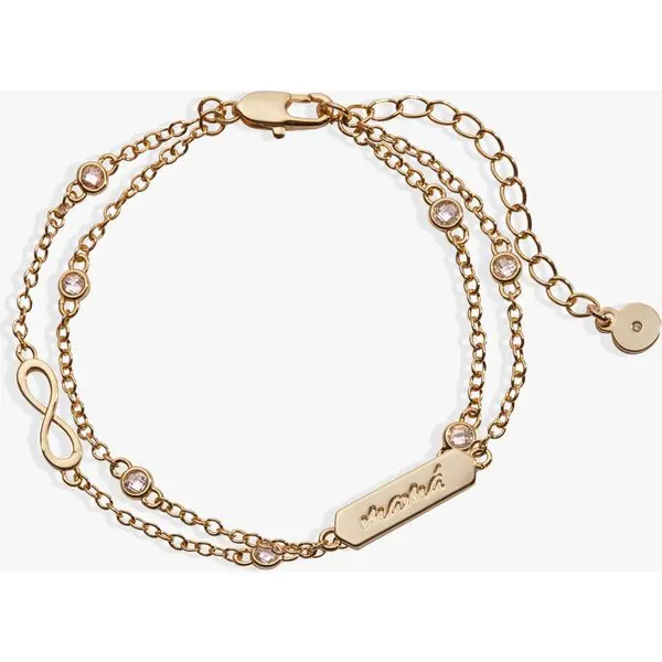 ALEX AND ANI Mamá Infinity Adjustable Chain Bracelet - Gold