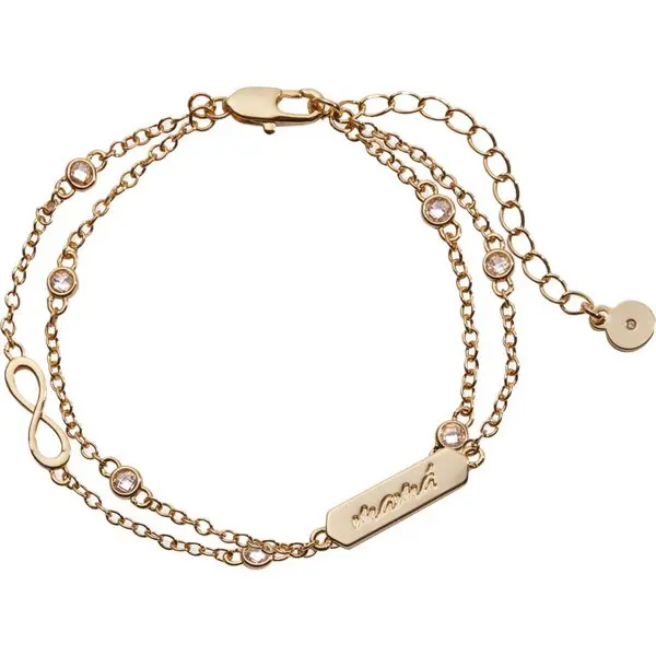 ALEX AND ANI Mamá Infinity Adjustable Chain Bracelet - Gold
