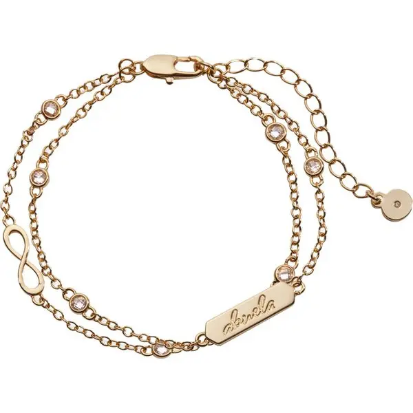 ALEX AND ANI Abuela Infinity Adjustable Chain Bracelet - Gold