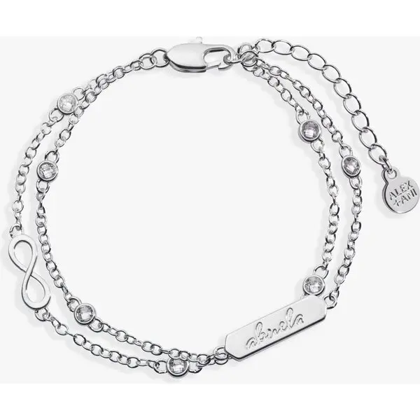 ALEX AND ANI Abuela Infinity Adjustable Chain Bracelet - Silver