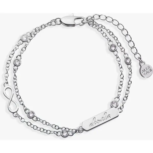 ALEX AND ANI Abuela Infinity Adjustable Chain Bracelet - Silver
