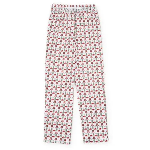 LILA AND HAYES Printed Hangout Pant - Cowboy Christmas