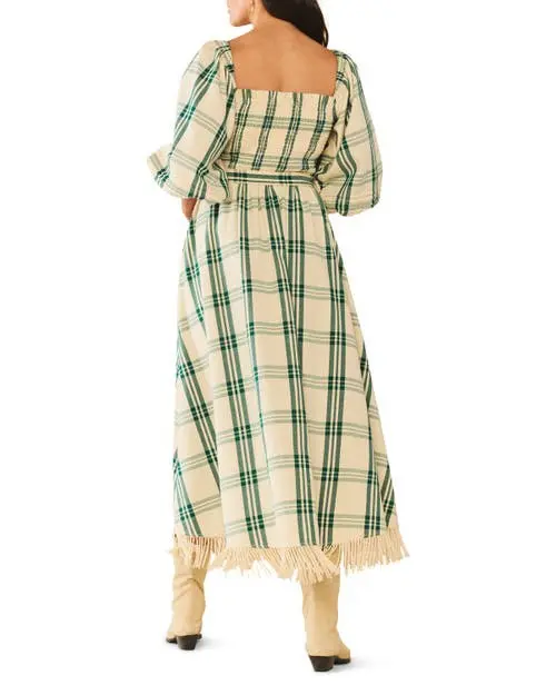 EDDY Eloise Plaid Midi Dress