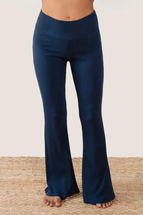 JJWINKS Ribbed Flare Lounge Pants - Navy
