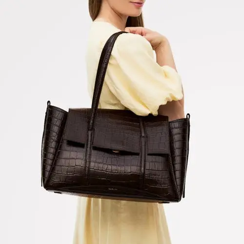 RADLEY The Chancery Faux Croc Flapover Shoulder Bag