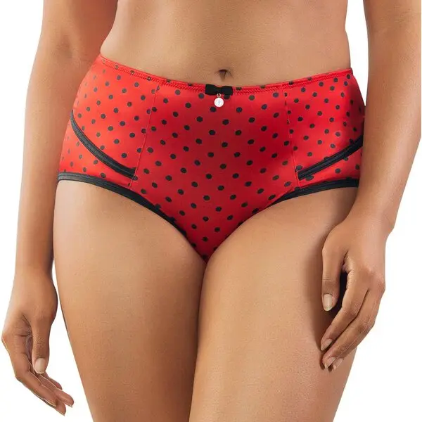 Parfait Charlotte High Waist Brief - Racing Red Dot