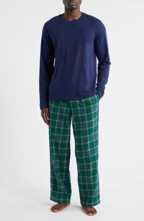 Nordstrom Flannel Pajamas - Blue/green Lochman Plaid