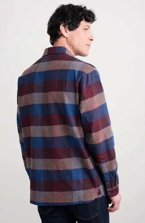 SEASALT CORNWALL Fathomer Check Organic Cotton Flannel Button-up Shirt