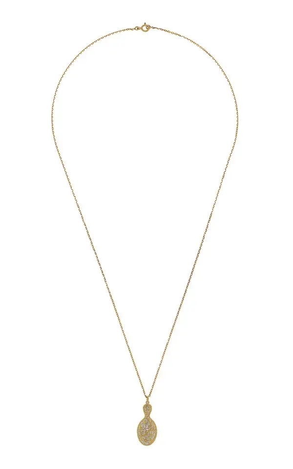 Yvonne Léon 9k And 18k Pretty Mirror Pendant