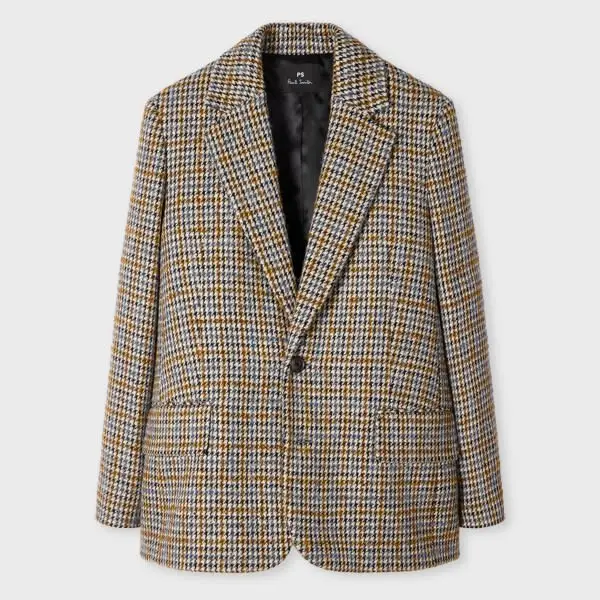 Paul Smith Houndstooth Wool-blend Blazer