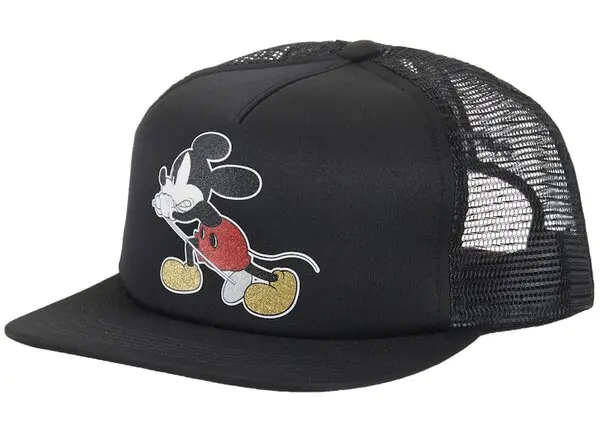 Supreme Number Ine Mickey Mesh Back 5-panel Cap - Black