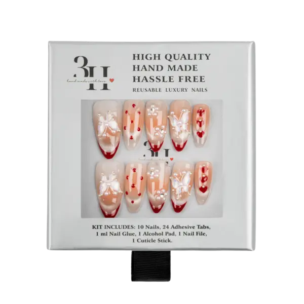 3H NAILS Cherry Blossom Medium Almond Press-on Nails - One-color