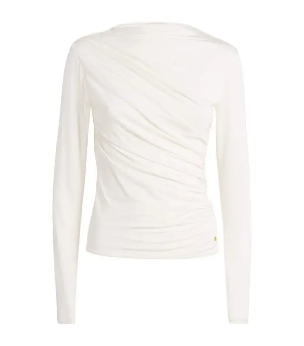 ANINE BING Ruched Bray Top - Ivory