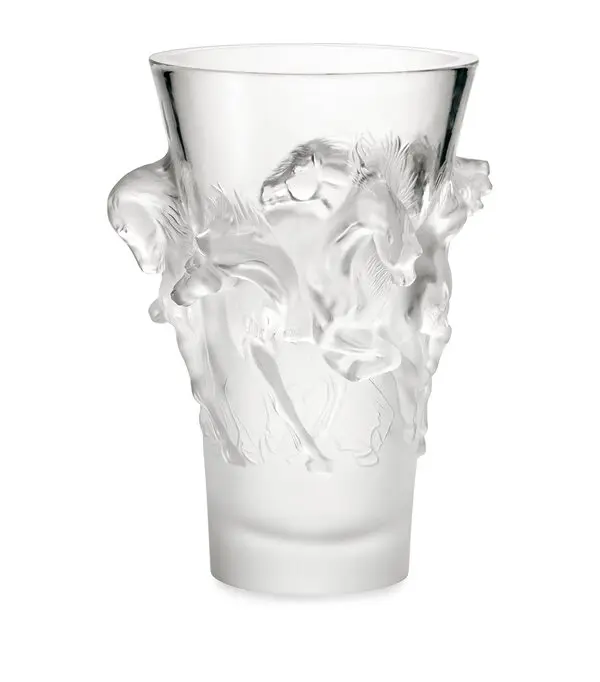 Lalique Crystal Equus Vase - Clear