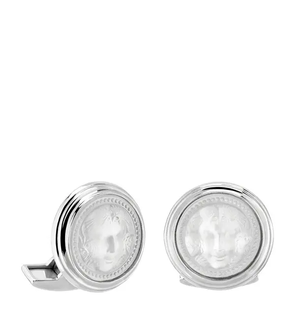 Lalique Palladium-plated Aréthuse Cufflinks - Clear