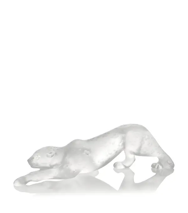 Lalique Crystal Large Zeila Panther Sculpture - Clear
