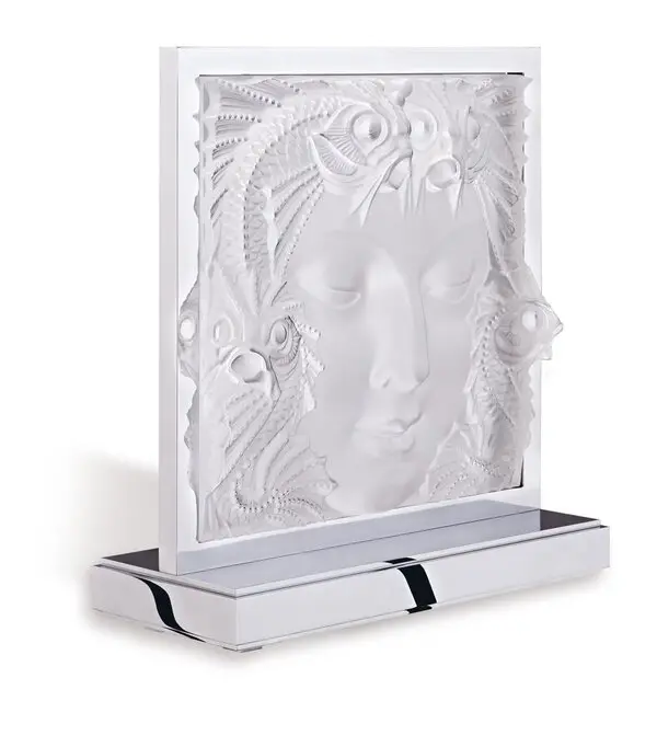 Lalique Crystal Masque De Femme Lamp - Clear