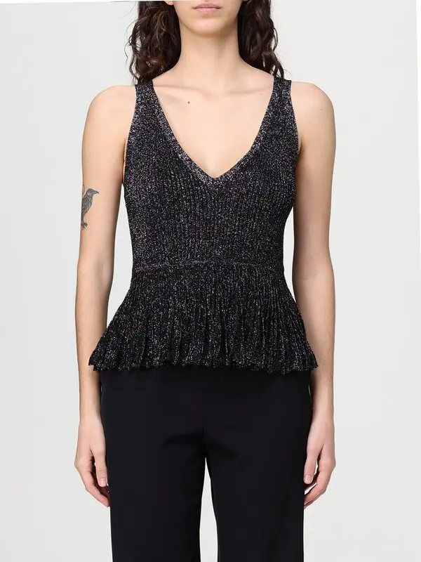 Moschino Sleeveless V-neck Peplum Top