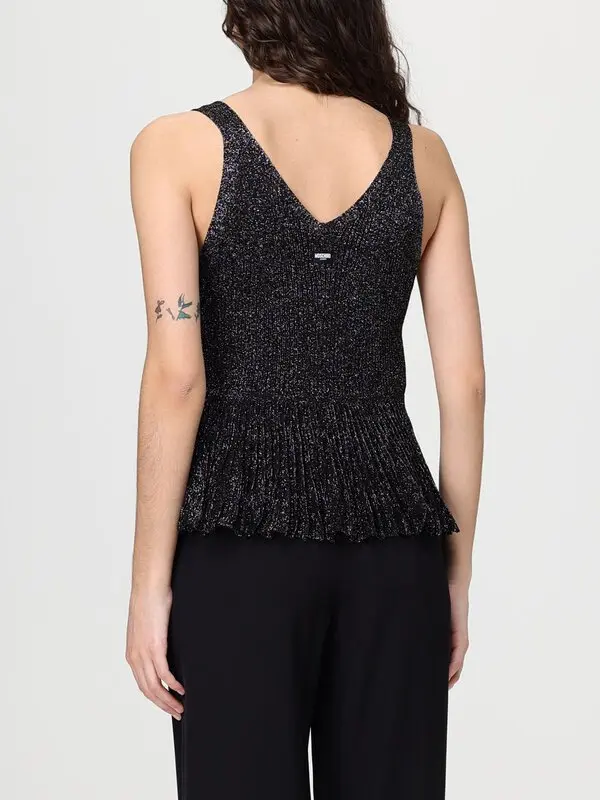 Moschino Sleeveless V-neck Peplum Top