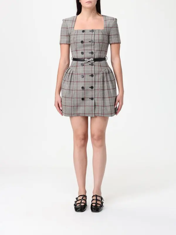 SELF-PORTRAIT Plaid Mini Dress