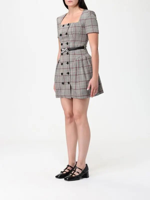 SELF-PORTRAIT Plaid Mini Dress