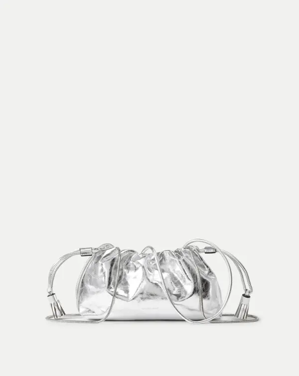 Veronica Beard Metallic Stash Bag - Silver