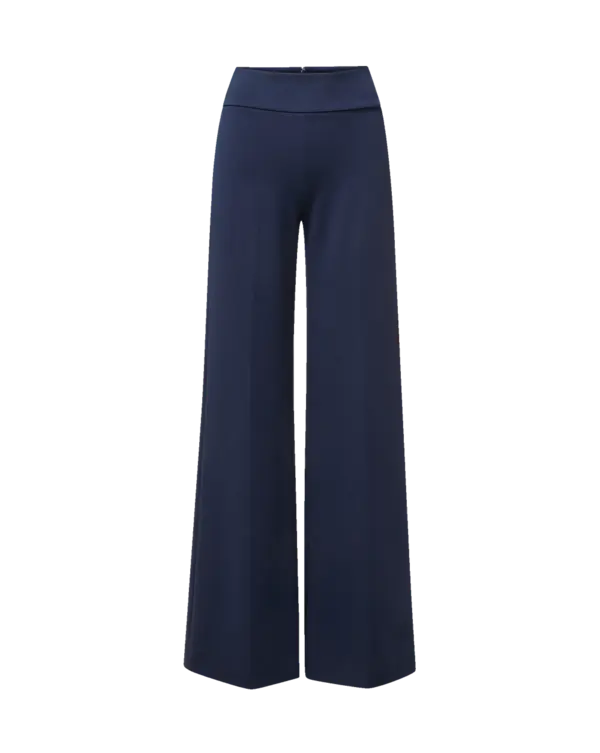 Veronica Beard Kalinda Wide-leg Ponte Pant - Navy