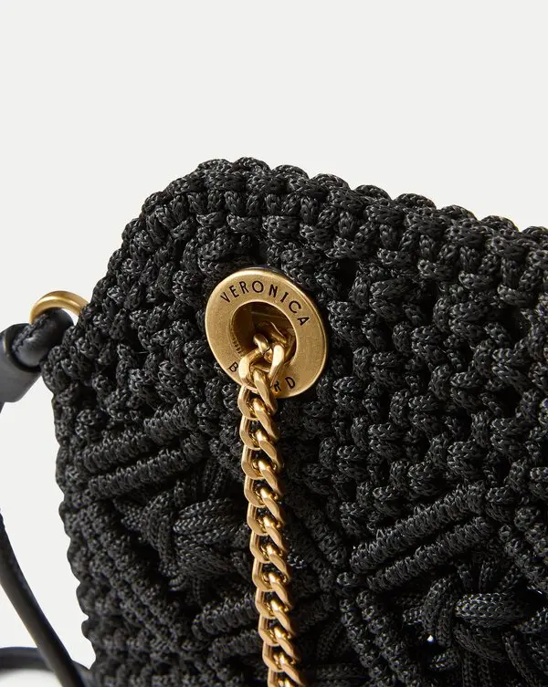 Veronica Beard Small Macramé Slouch Bag