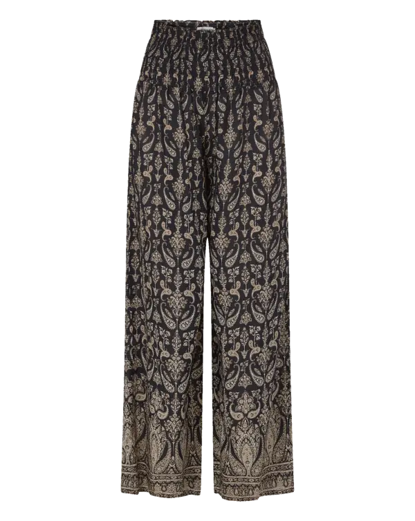 Veronica Beard Callaway Smocked Wide-leg Pant
