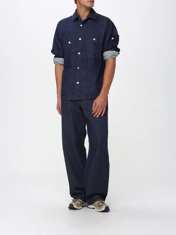 Stone Island Straight Cotton Jeans - Denim