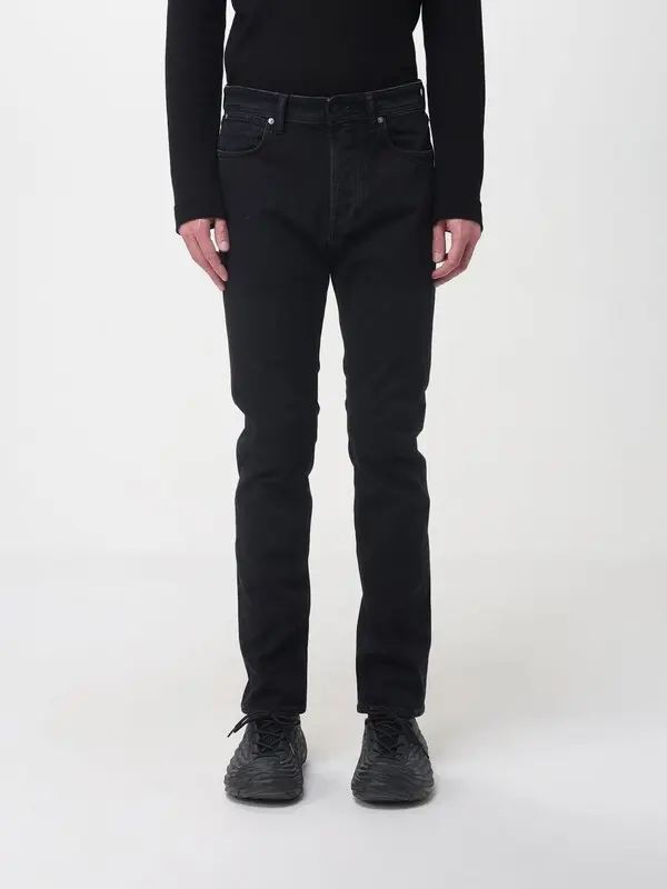 Stone Island Mid-rise Skinny Fit Jeans In Stretch Cotton Denim - Black