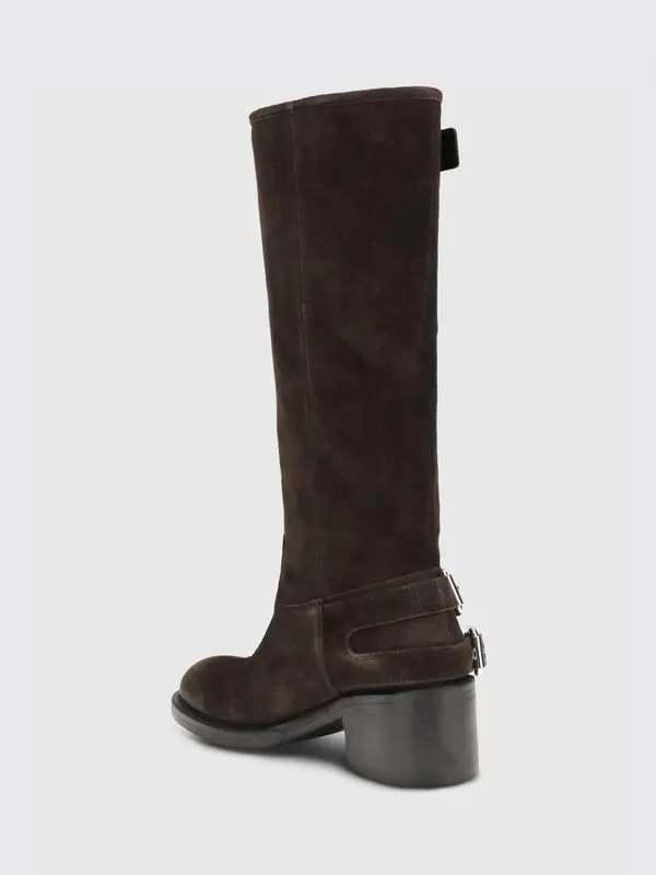 Chloé Knee High Buckled Boots - Burnt