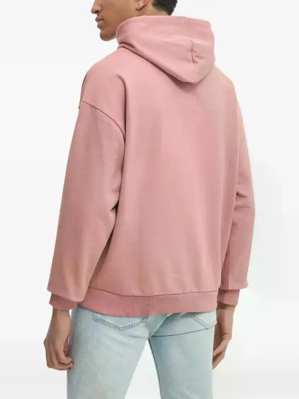 Hugo Logo Embossed Hoodie - Pink