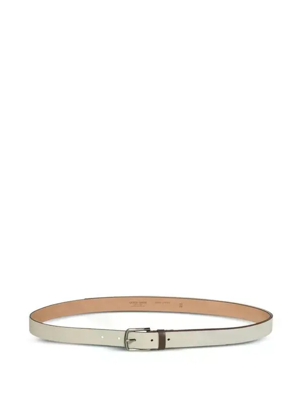 Giorgio Armani Rectangular-buckle Belt - Neutrals