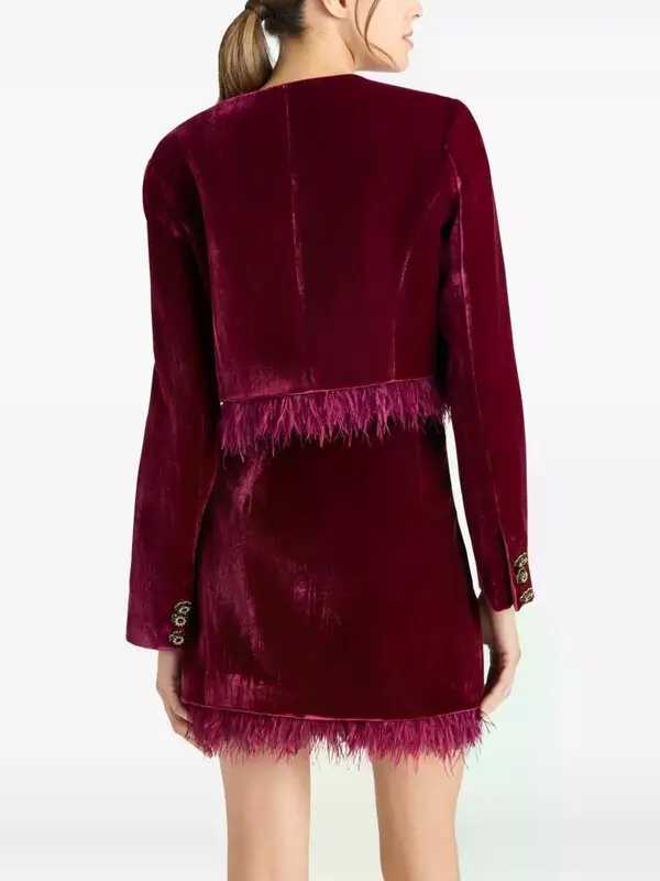 Cinq À Sept Evelina Velvet Jacket - Red