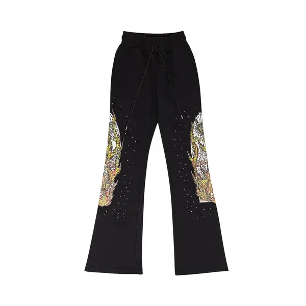 WHO DECIDES WAR Flame Glass Sweatpants - Black