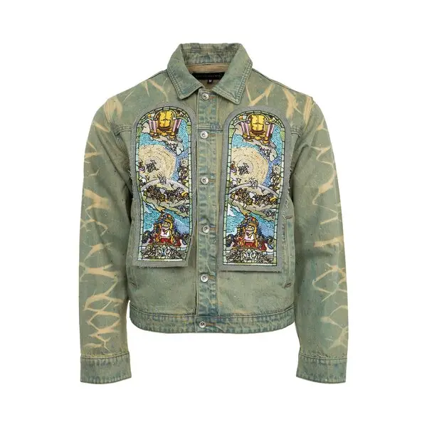 WHO DECIDES WAR Unfurled Cropped Denim Jacket