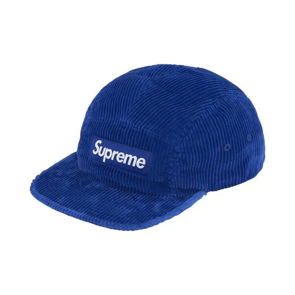 Supreme Corduroy Camp Cap - Blue