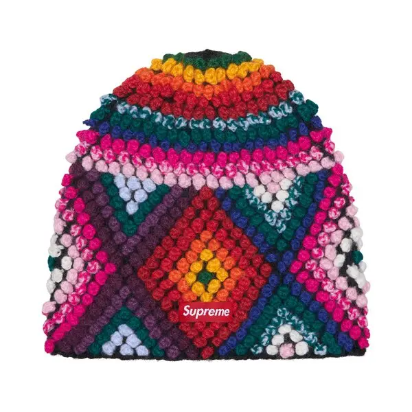 Supreme Textured Knit Beanie - Multicolor