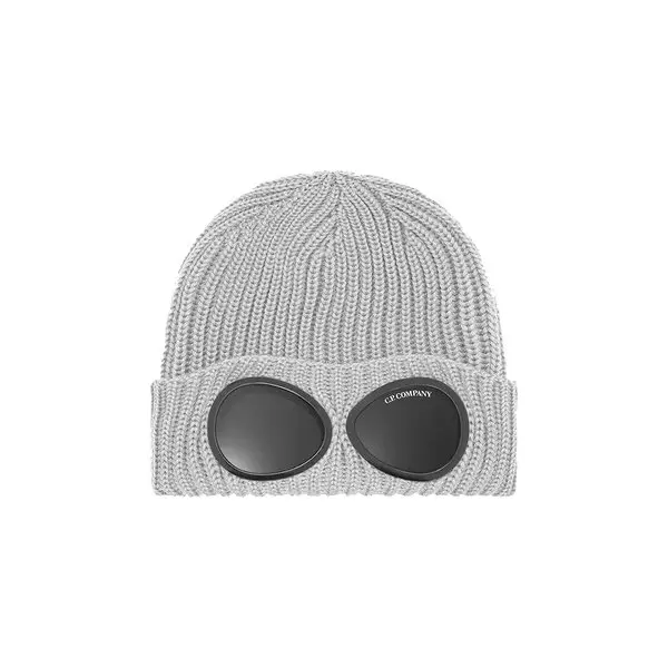 C.P. COMPANY Knit Merino Wool Cap - Grey