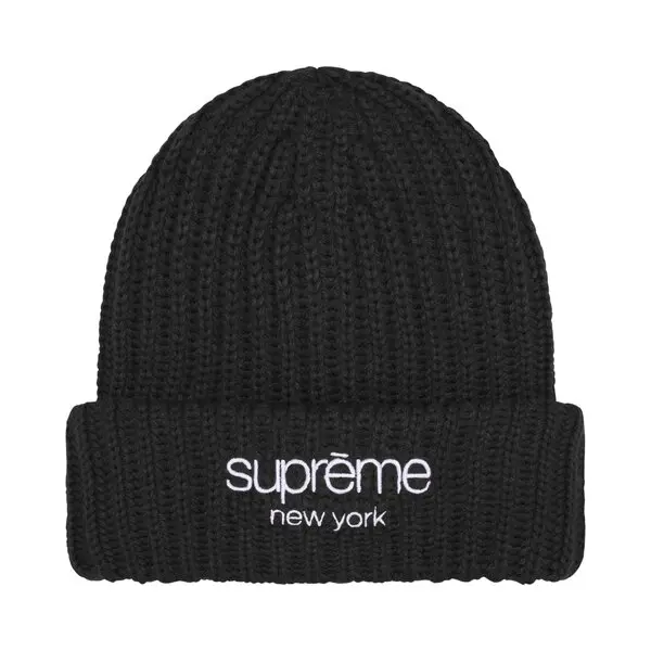 Supreme Classic Logo Beanie - Black