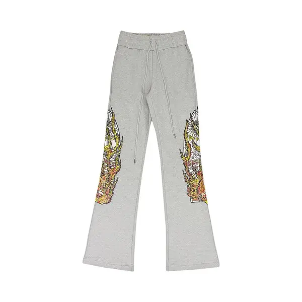 WHO DECIDES WAR Flame Glass Sweatpants - Grey