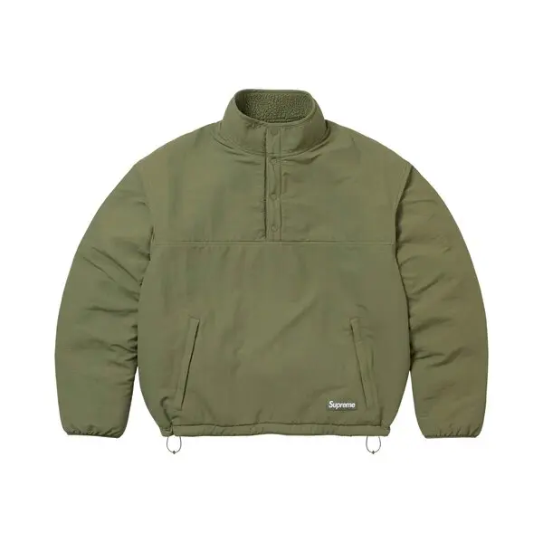 Supreme Polartec Shearling Reversible Pullover - Green