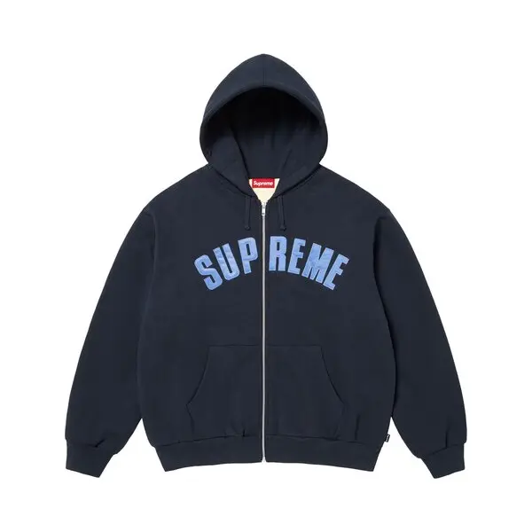 Supreme Arc Thermal Lined Zip Up Hoodie - Blue